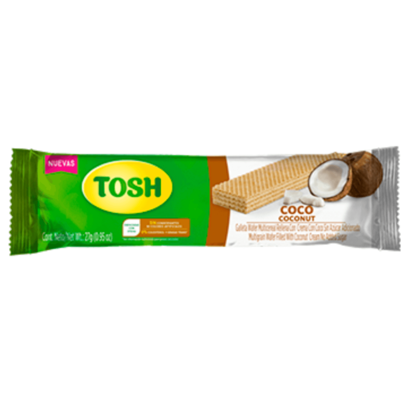 Galleta Wafer sin Azúcar sabor Coco x 30gr - Tosh - Balance Nutrition